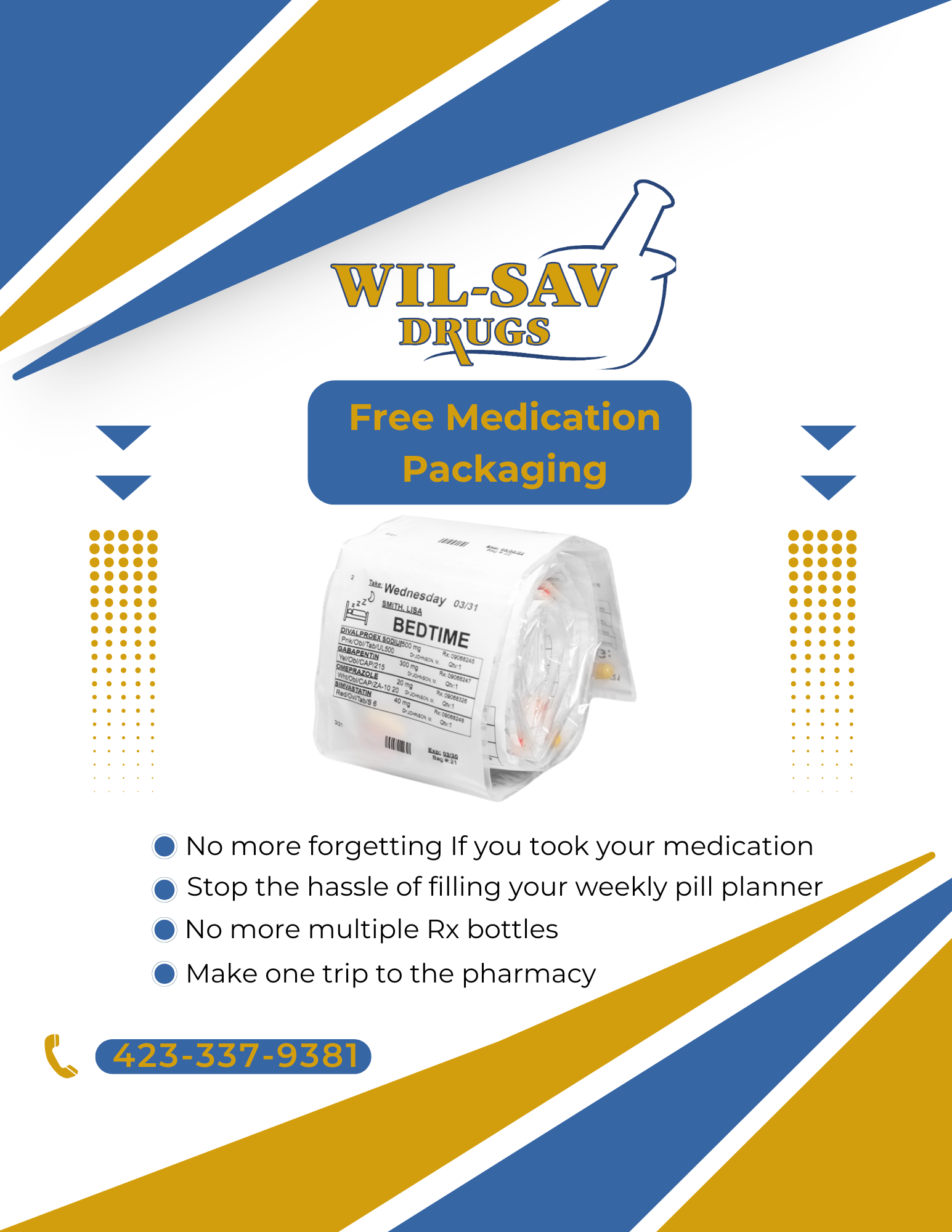 Wil-Sav Drugs of Sweetwater - Med-Roll Adherence Packaging